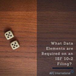 What Data Elements are Required on an ISF 10+2 Filing?