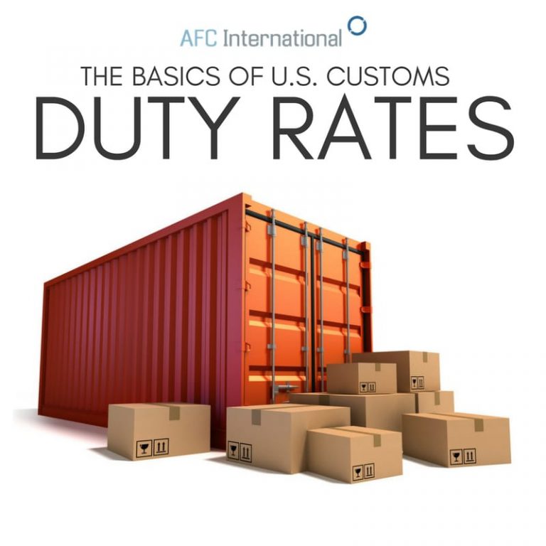 U.S. Customs Duty Rates Basics | AFC International, LLC