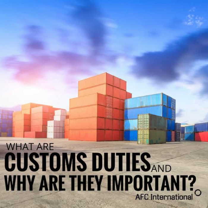 What Are Customs Duties, and Why Are They Important? | AFC ...